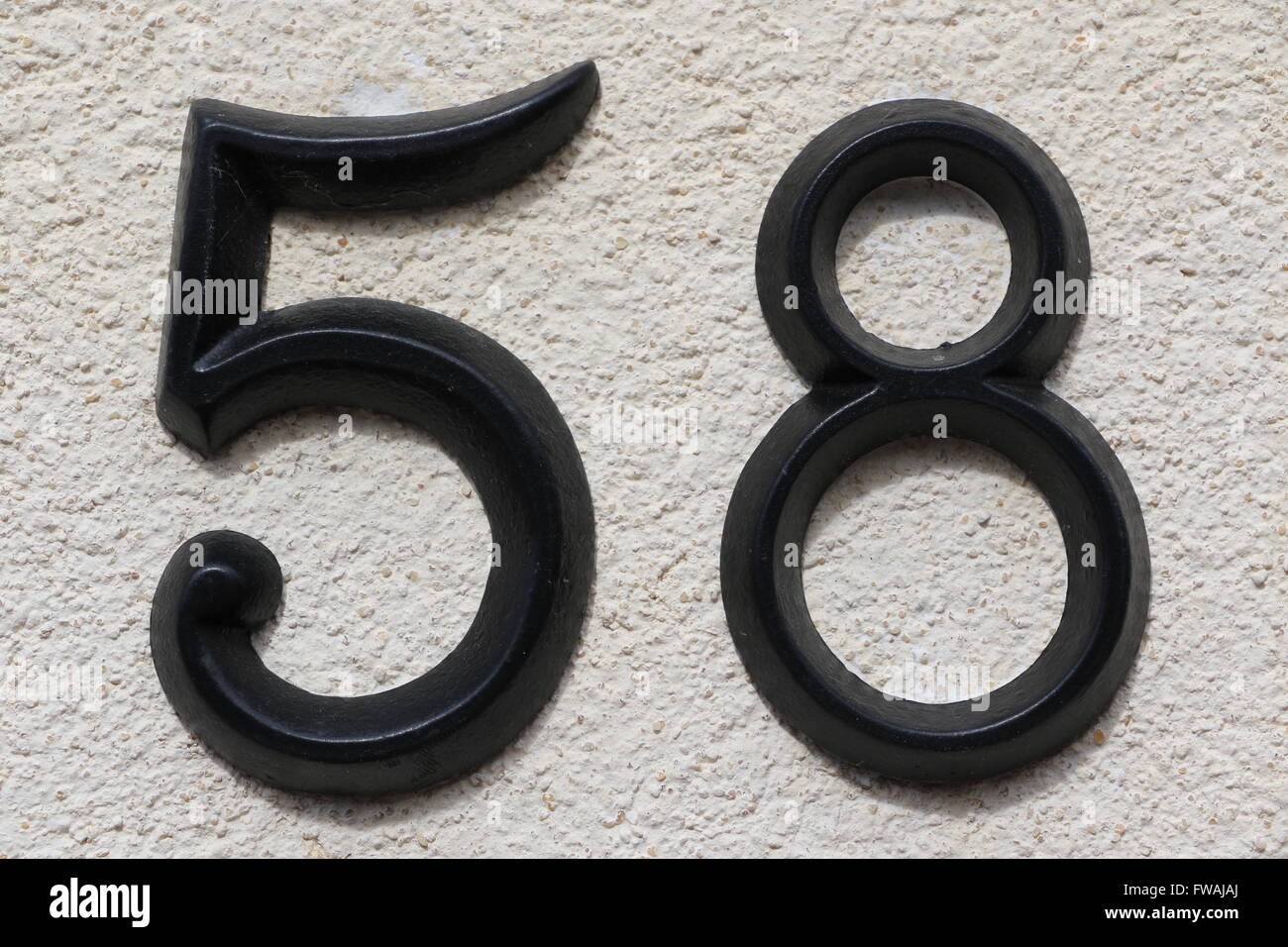 House number 58 sign hi-res stock photography and images - Alamy