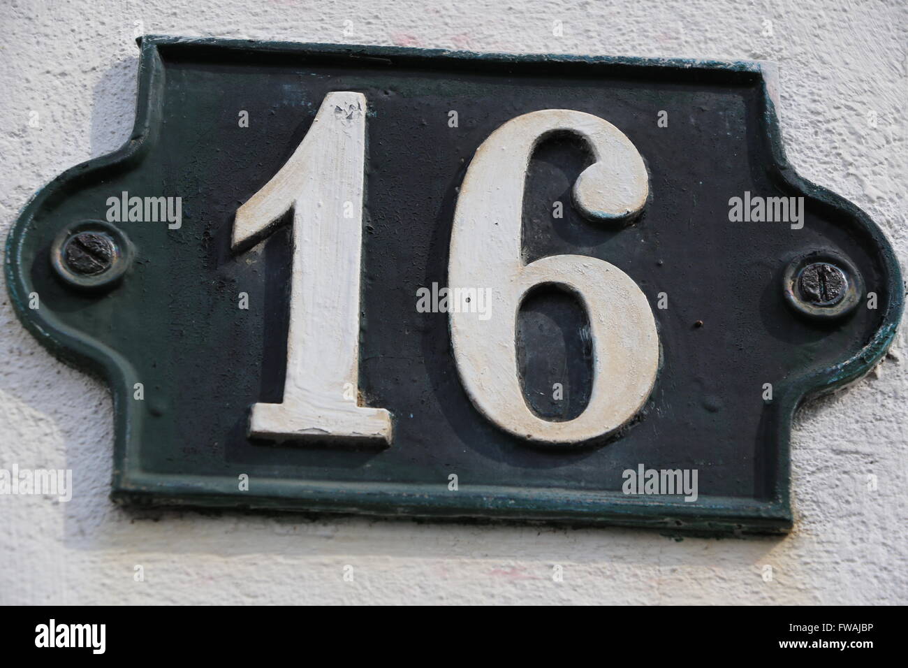 House number 16 in the city of Saint Cloud, France Stock Photo - Alamy