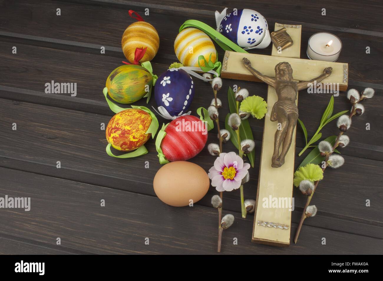 Eggs Christian Easter symbol. Preparation for Easter celebrations Stock ...