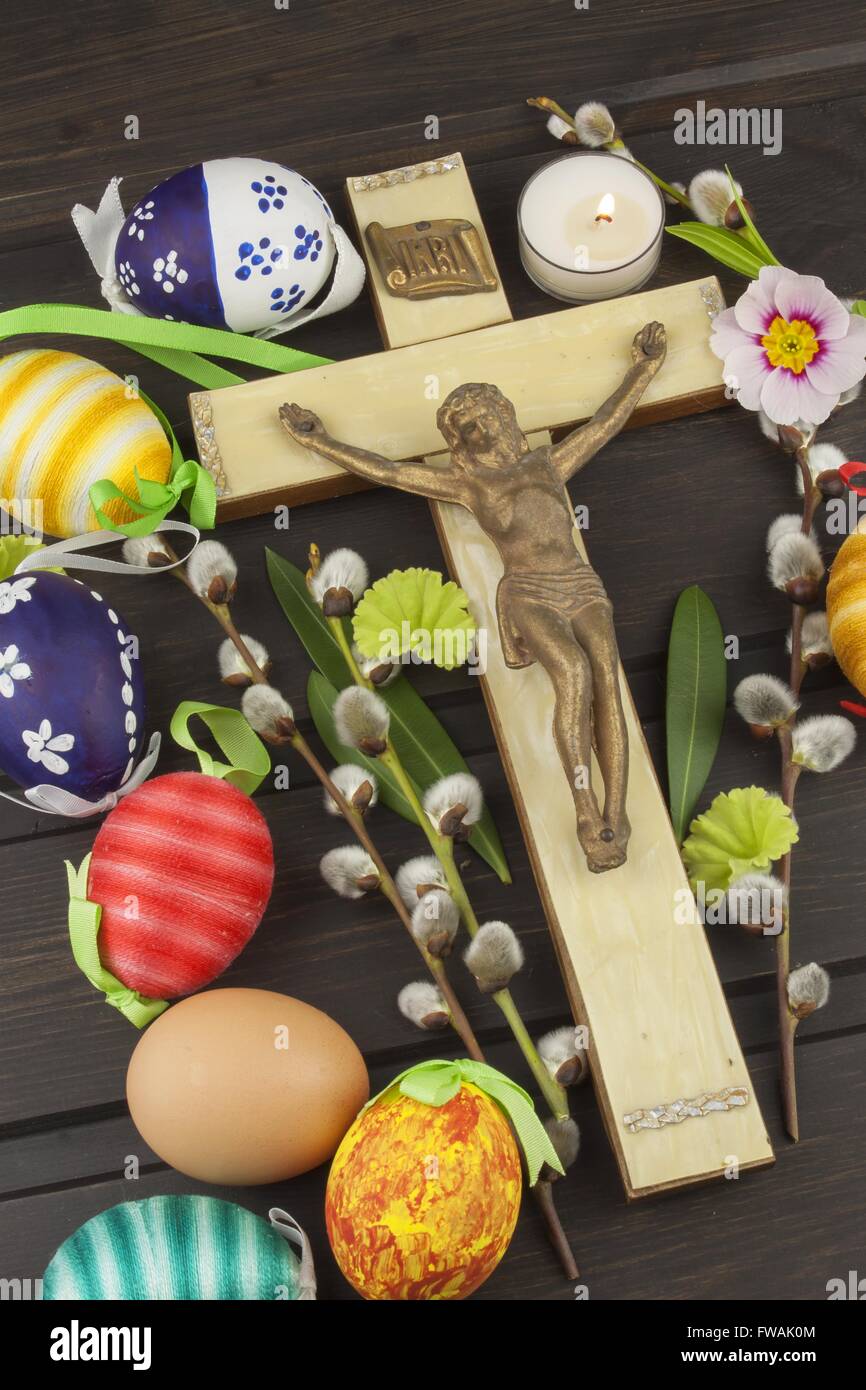 Eggs Christian Easter symbol. Preparation for Easter celebrations Stock ...