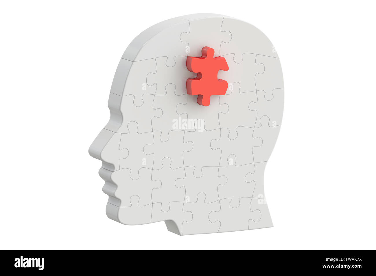 Illustration human brain jigsaw puzzle hi-res stock photography and ...