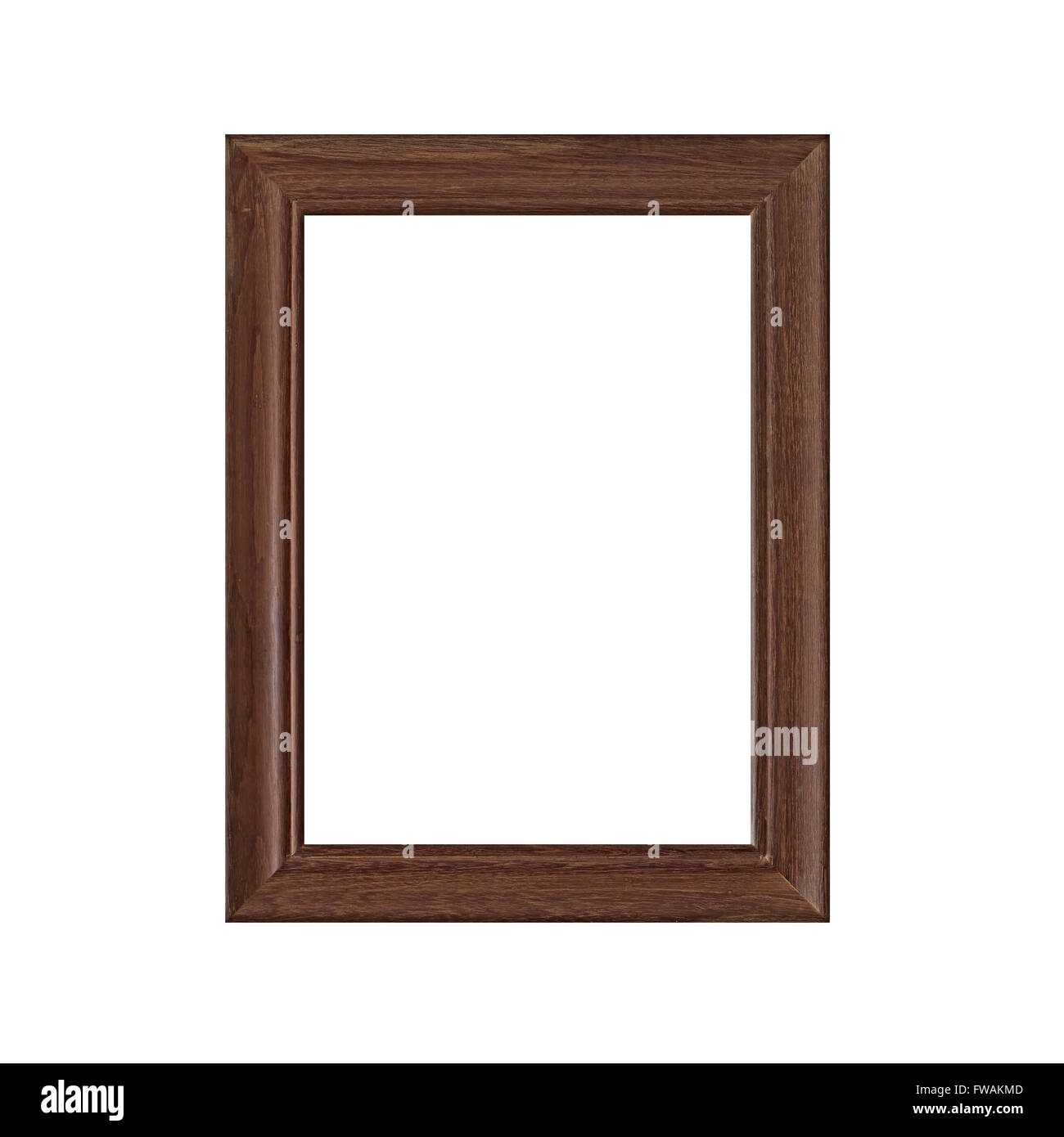 wooden empty picture frames isolated on white background Stock Photo ...