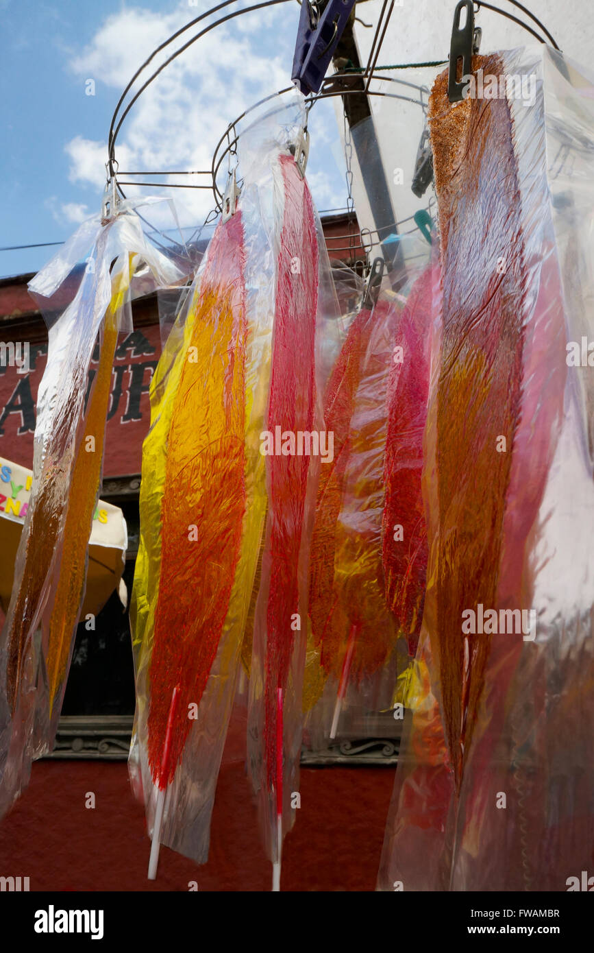 Mexican Cachetada candy sold in the historic neighborhood on Coyoacan ...
