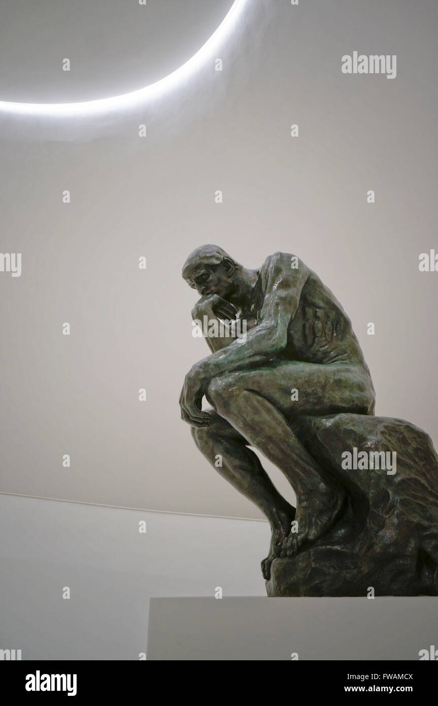 The Thinker is a bronze sculpture by Auguste Rodin in the Museo Soumaya ...