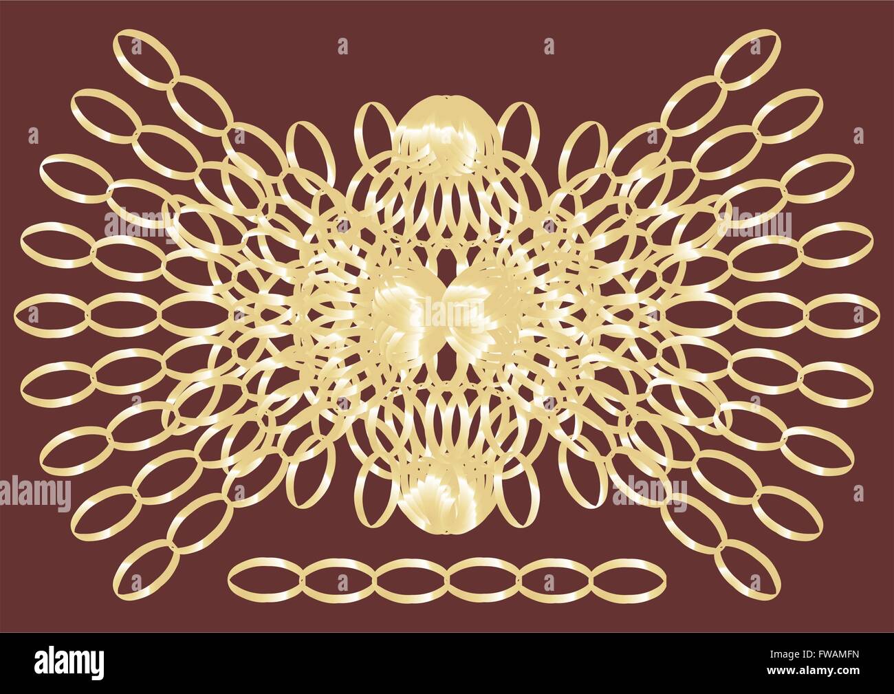 Different shapes of a small piece of the chain, in the form of a ...