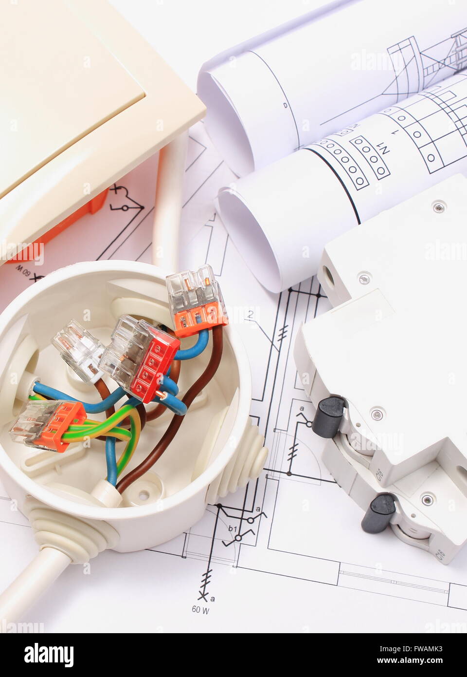 Components for use in installations and electrical diagrams, copper ...