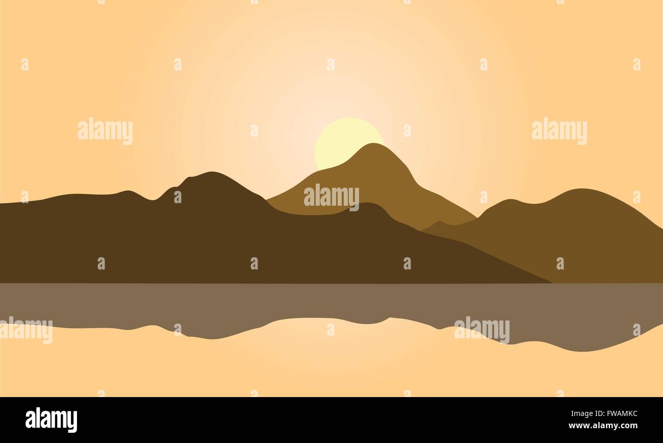 Scenic view layered rock Stock Vector Images - Alamy