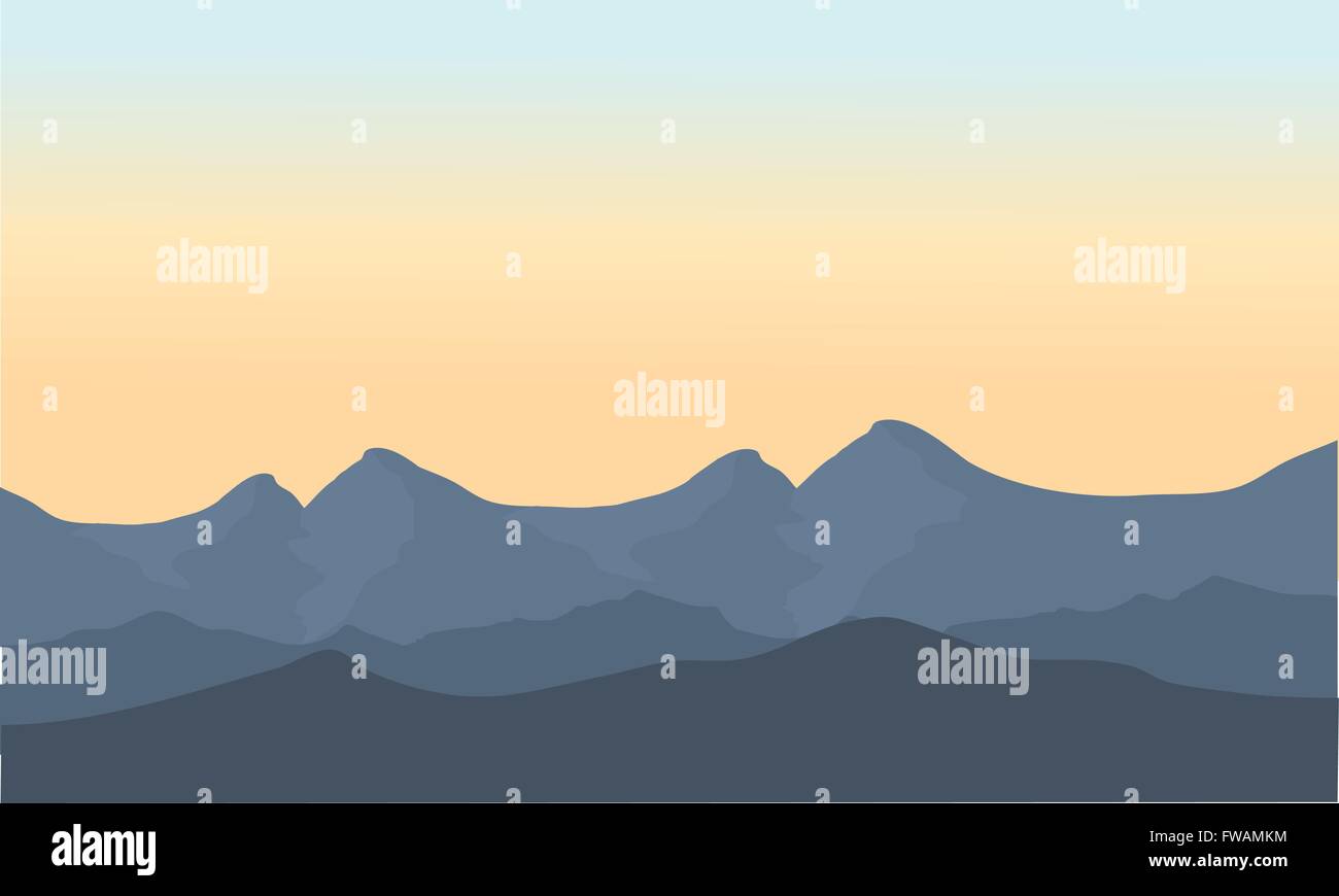 Gray mountain scenery Stock Vector Image & Art - Alamy