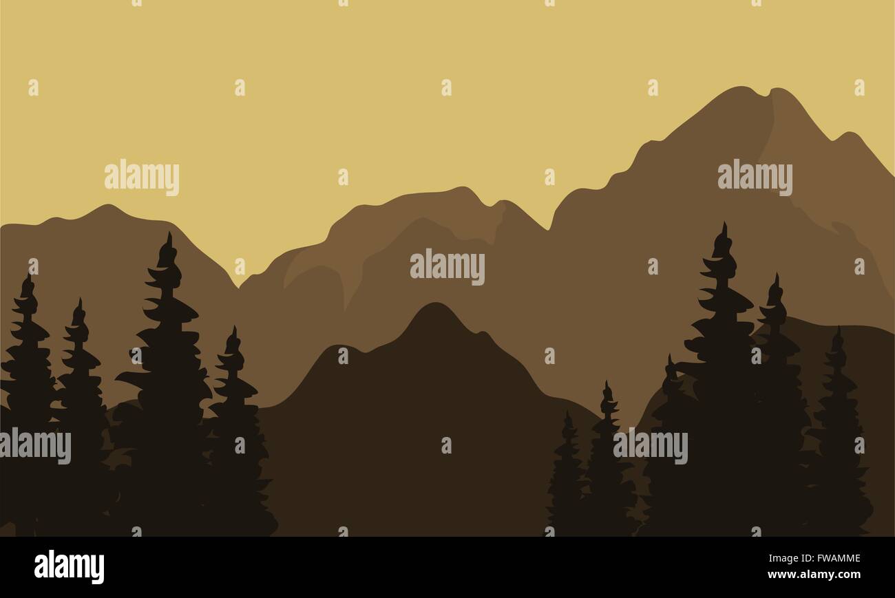 Morning mountain layers background Stock Vector Images - Alamy