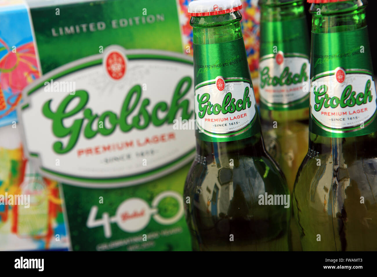 Grolsch premium lager beer hi-res stock photography and images - Alamy