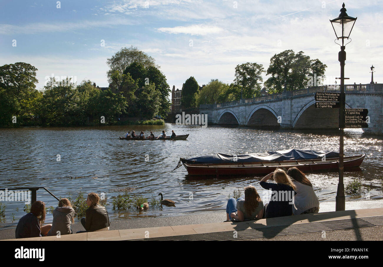 Richmond Upon Thames; by the riverside Stock Photo - Alamy