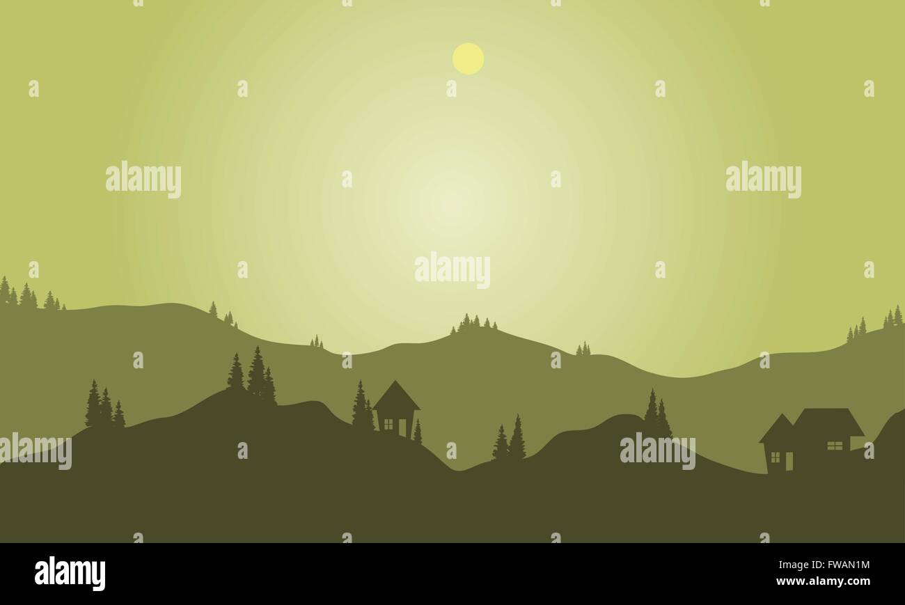 Morning mountain layers background Stock Vector Images - Alamy