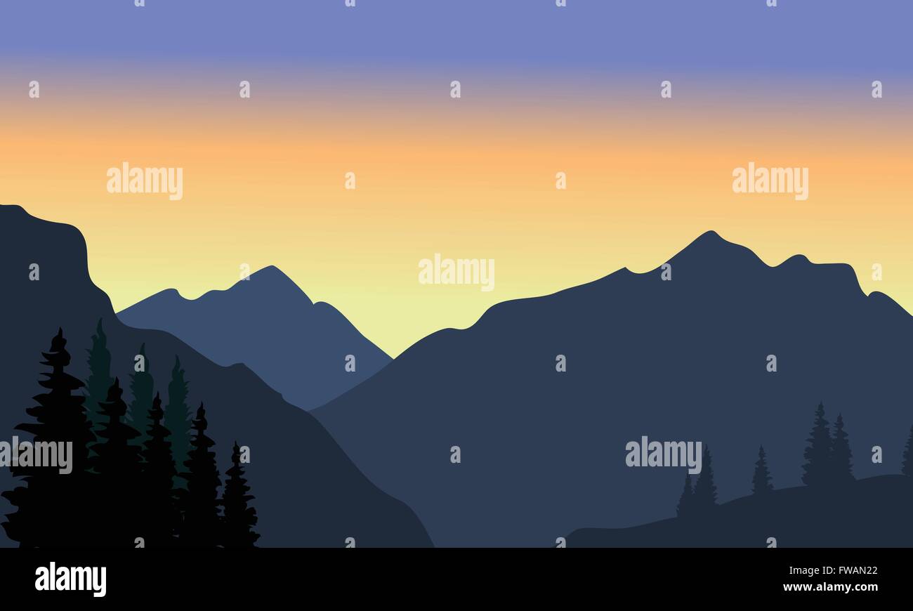 Forest field edge Stock Vector Images - Alamy