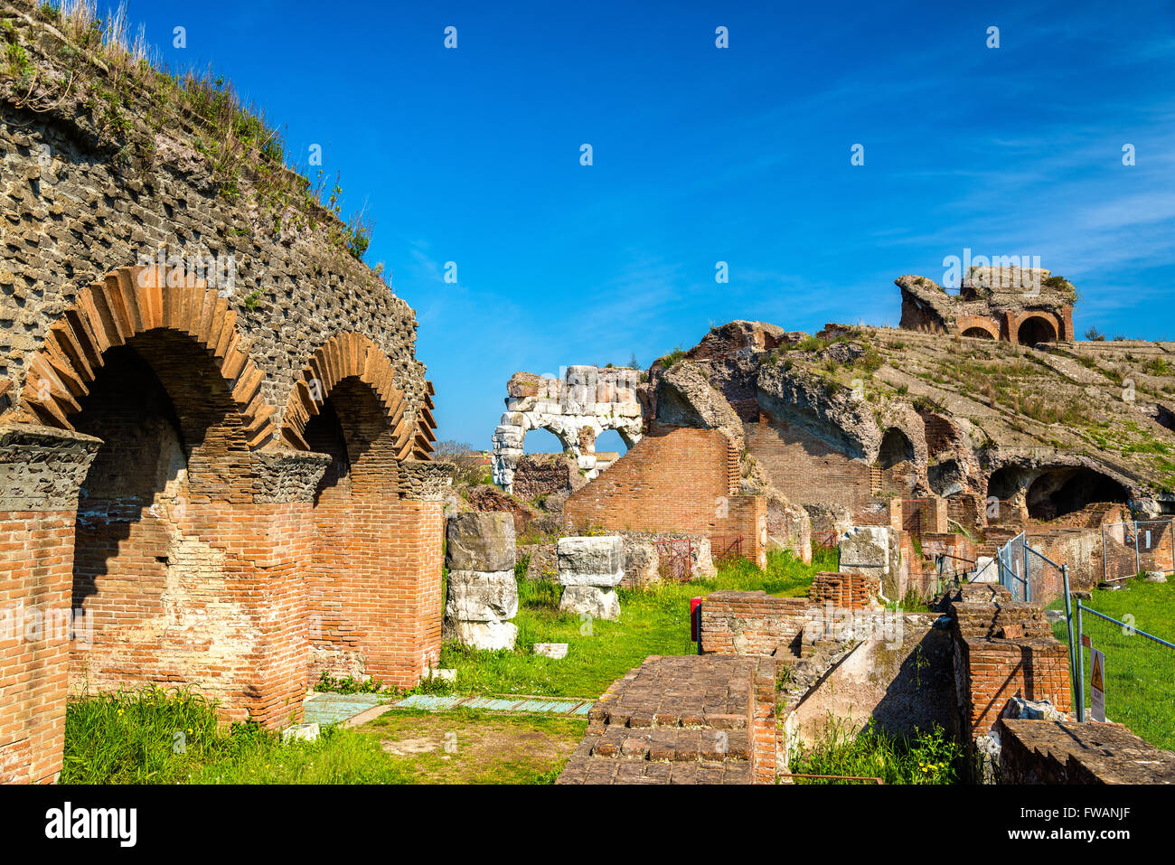 The Amphitheater of Capua, the second biggest roman amphitheater Stock ...
