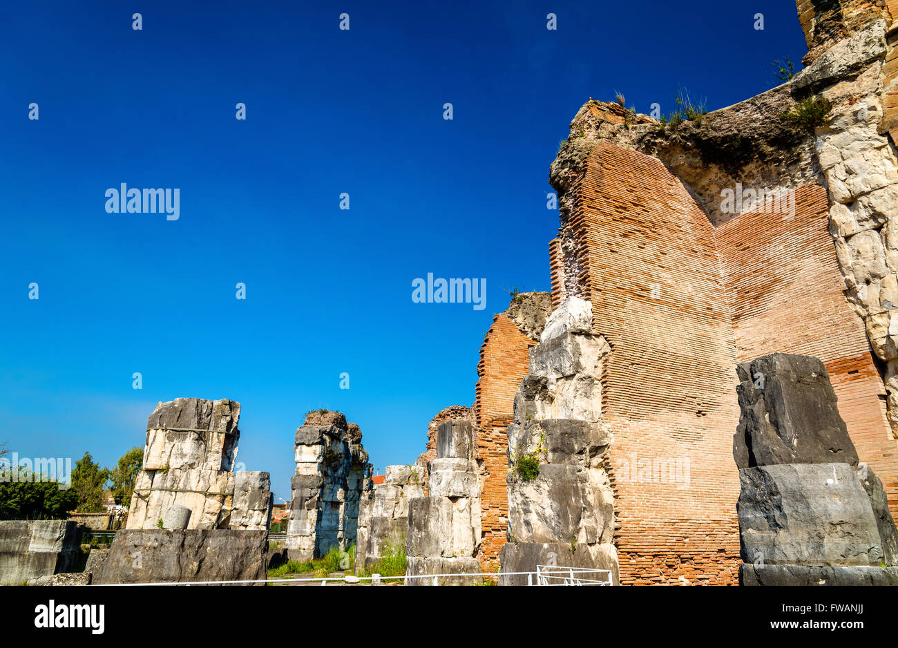 The Amphitheater of Capua, the second biggest roman amphitheater Stock ...