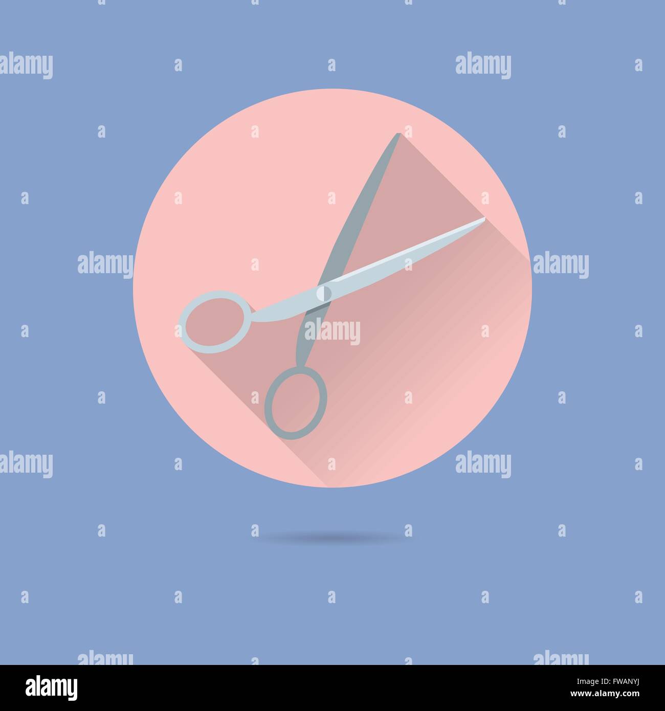 Scissors Flat Design Long Shadow Vector Icon Stock Vector Image & Art ...