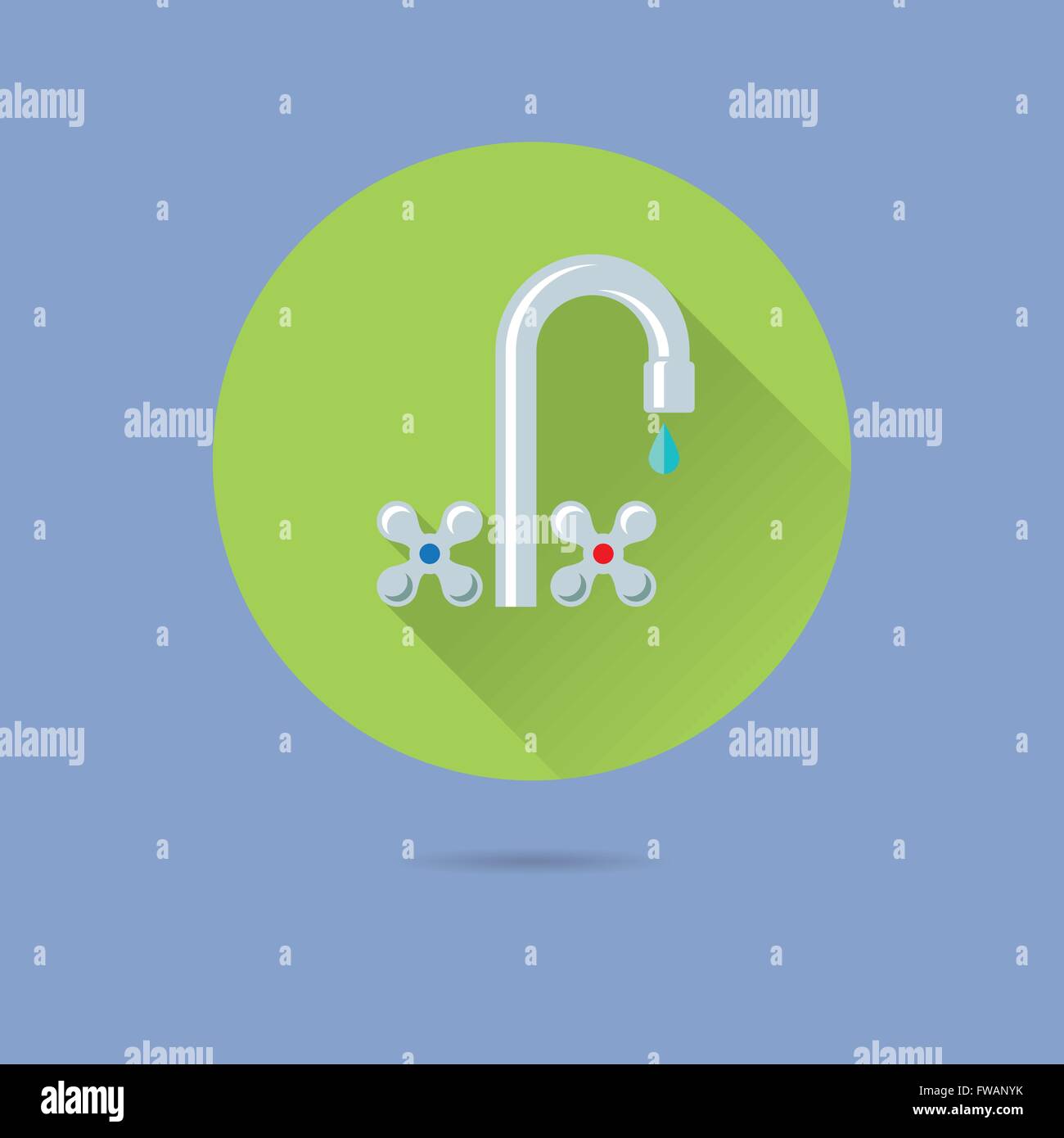 Faucet Flat Design Long Shadow Vector Icon Stock Vector Image & Art - Alamy