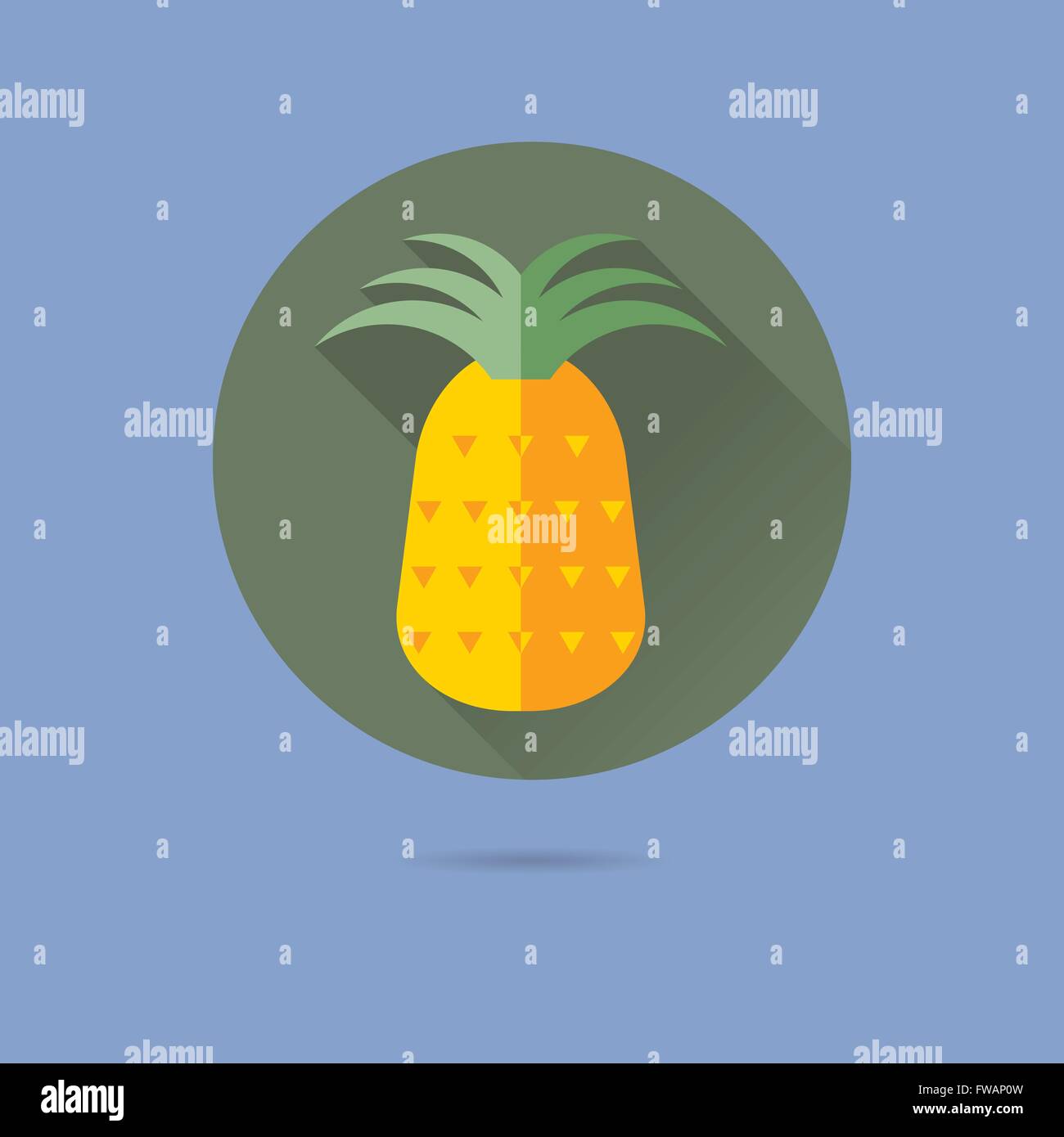 Pineapple flat vector hi-res stock photography and images - Alamy