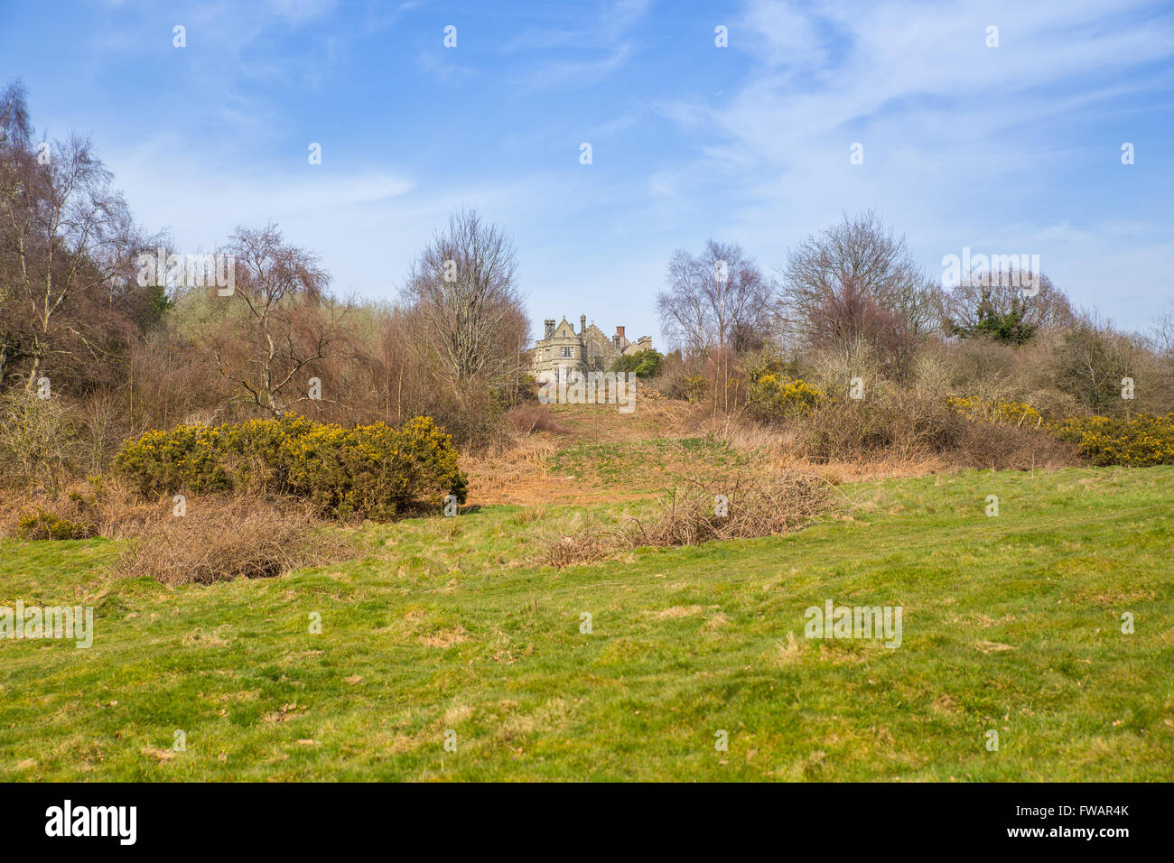 View of Battle Abbey across Senlac Field, the site of the Battle of ...