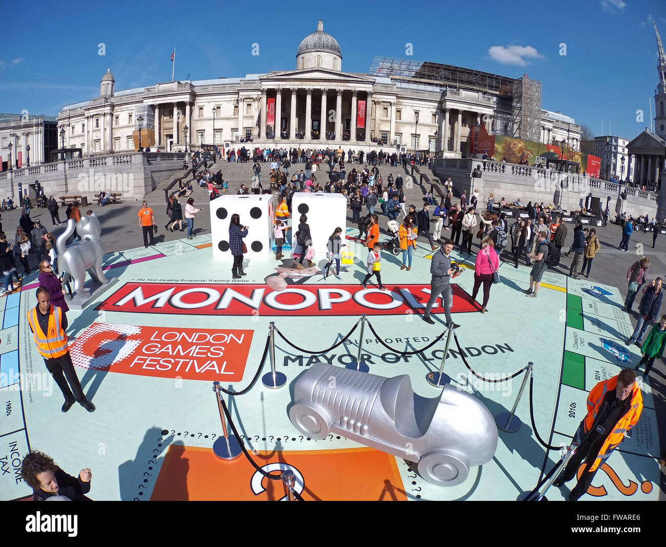 London, UK. 2nd April 2016. Giant Monopoly Board for the London Games ...
