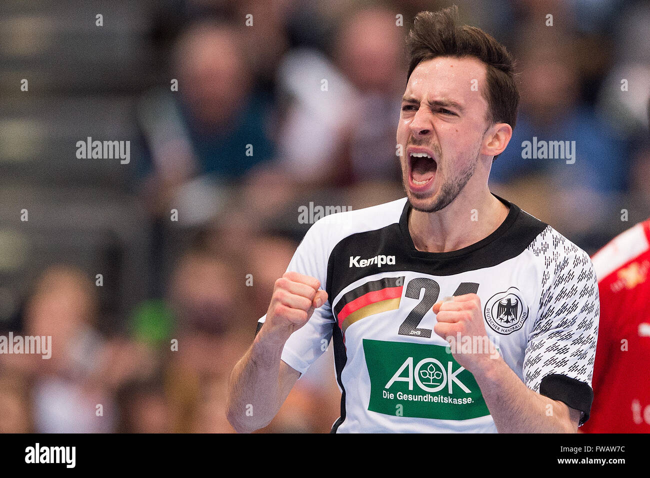 Germany's Patrick Groetzki celebrates a goal during the international ...