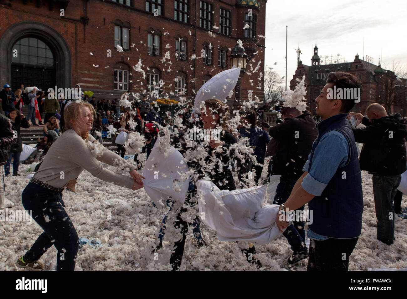 Copenhagen, Denmark, April 2nd, 2016. Many hundreds of Copenhageners ...
