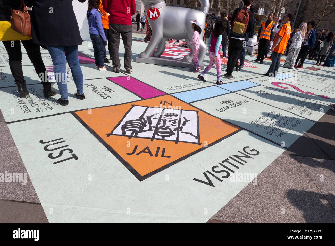 London, UK. 2nd April 2016. Giant Monopoly Board at the London Games ...
