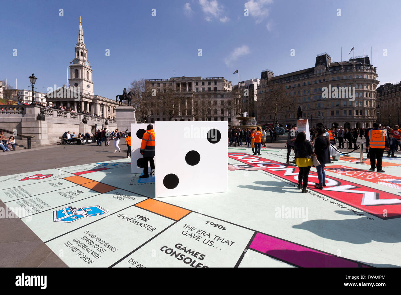 London, UK. 2nd April 2016. Giant Monopoly Board at the London Games ...