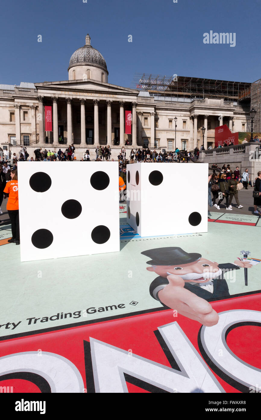 London, UK. 2nd April 2016. Giant Monopoly Board at the London Games ...