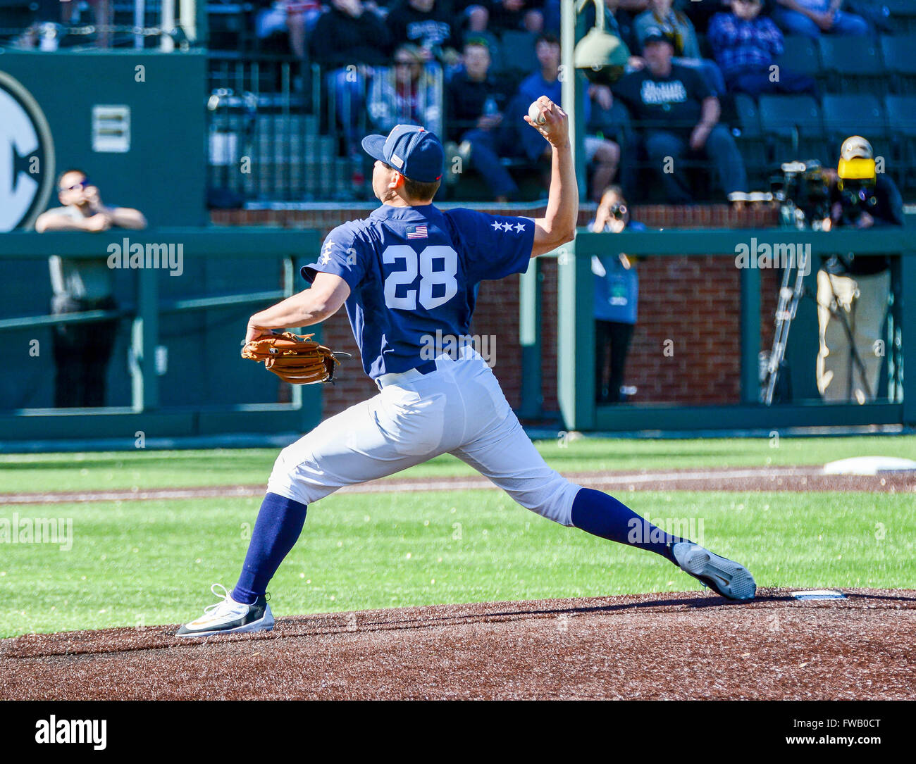 April 2, 2016 - Matt Ruppenthal #28 pitching during the NCAA Baseball ...