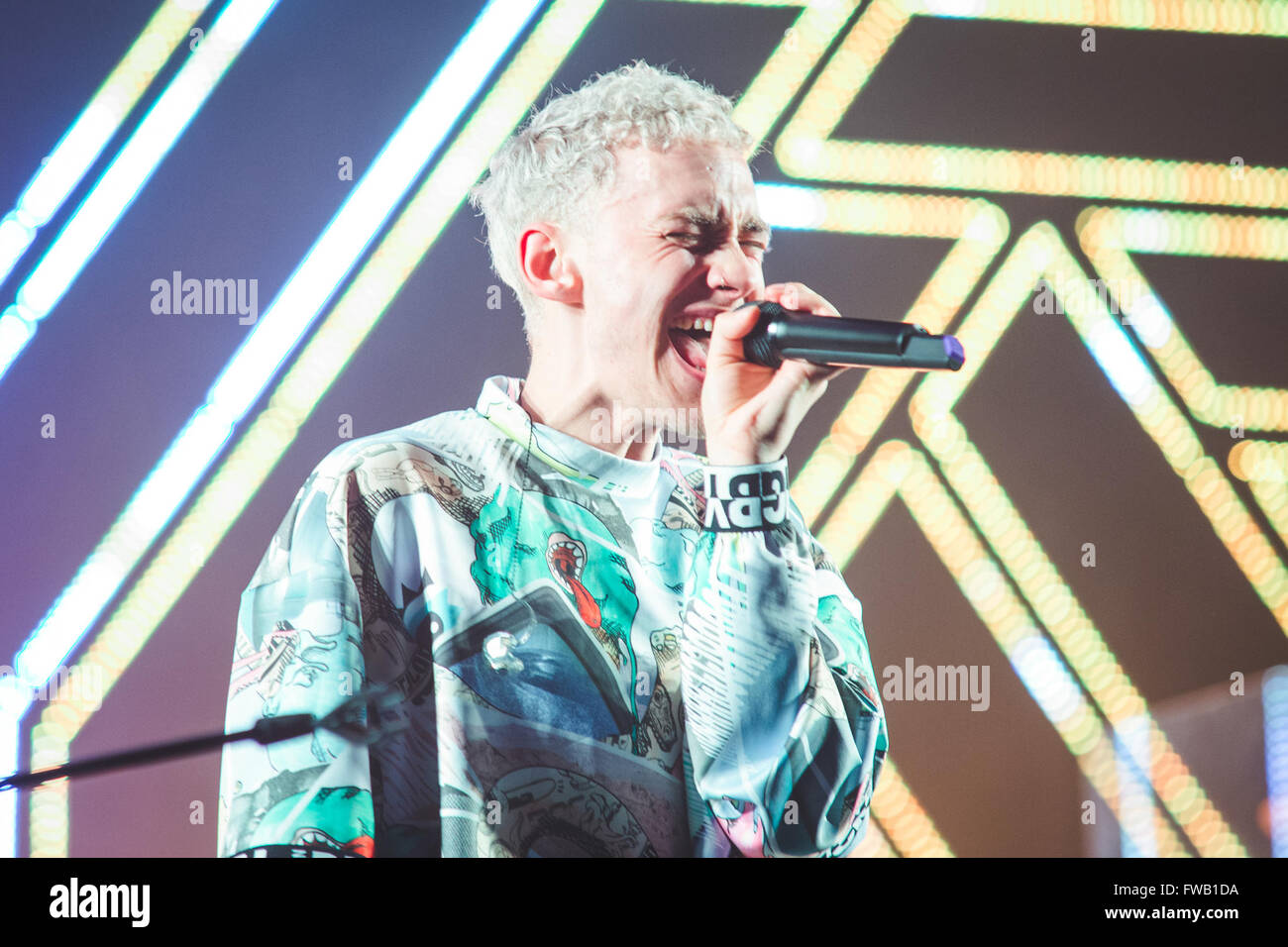 Manchester, UK. 2nd April, 2016. Olly Alexander, Mikey Goldsworthy and ...