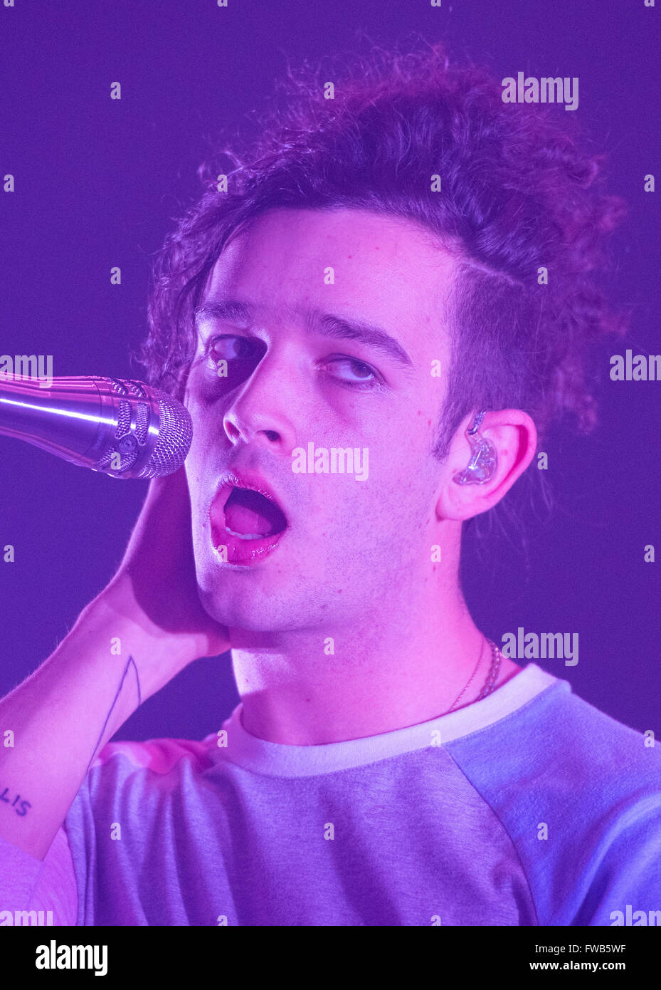 Hamburg, Germany. 2nd Apr, 2016. The band 'The 1975' with singer ...
