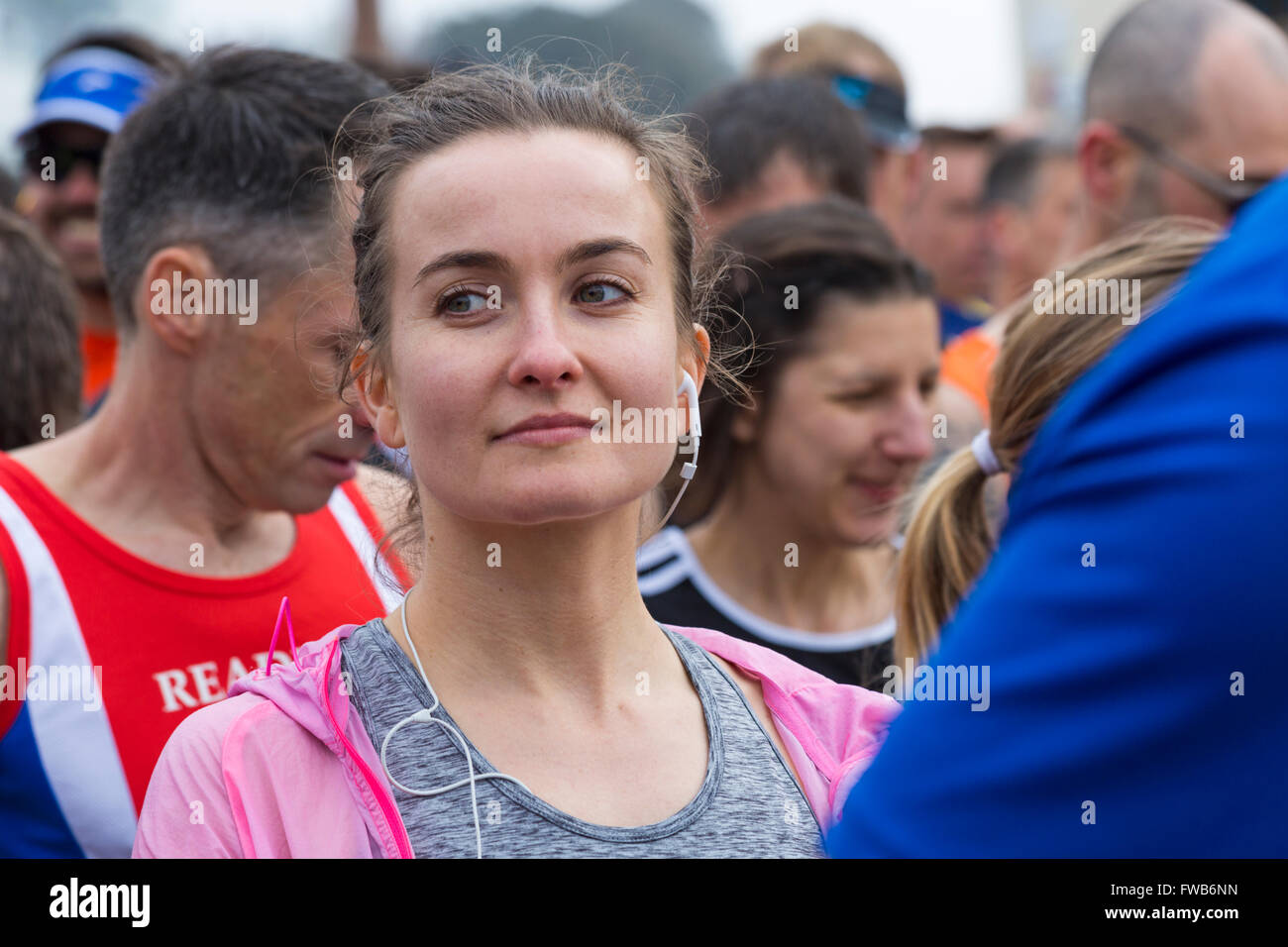Bournemouth, Dorset, UK 3 April 2016. Runners taking part in the half ...