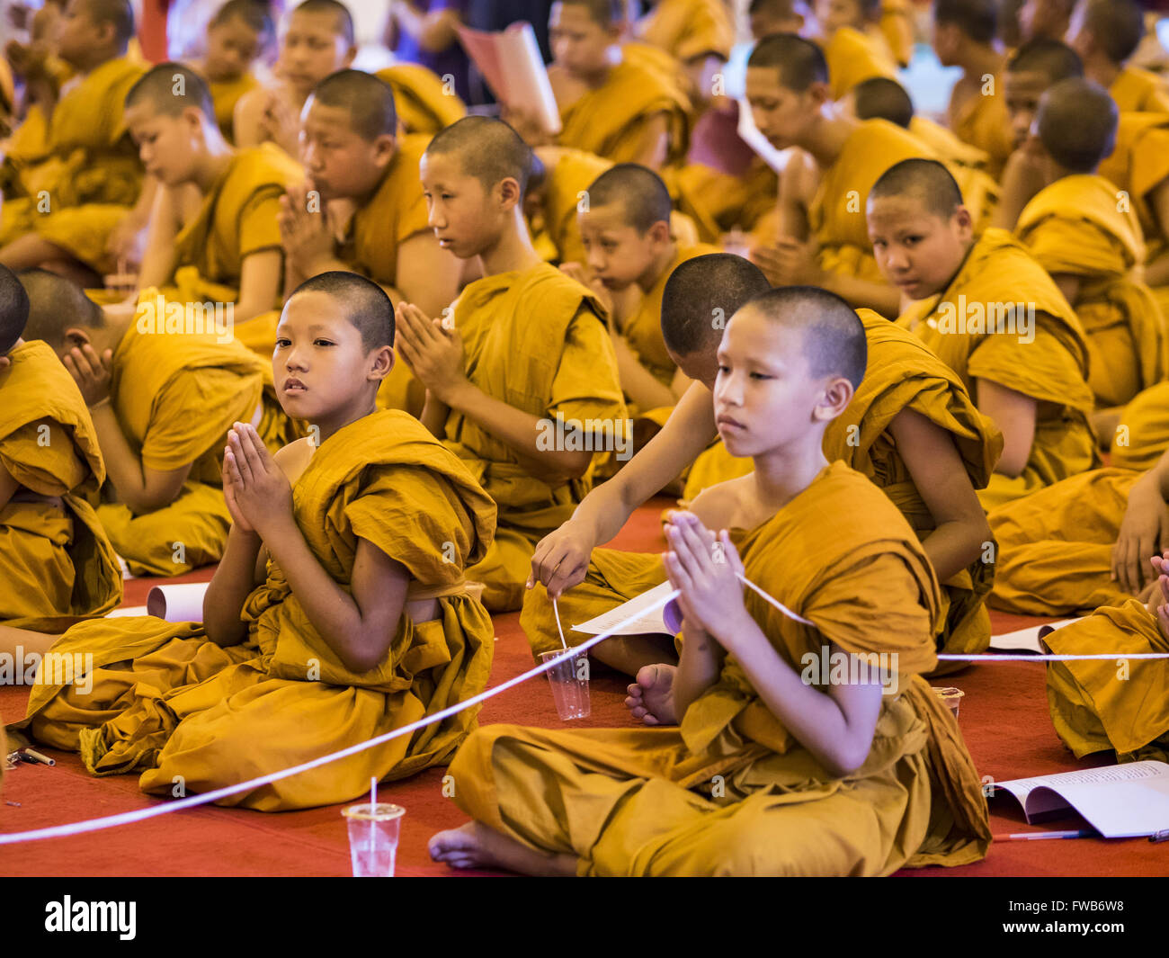 Chiang Mai, Chiang Mai, Thailand. 3rd Apr, 2016. Novices, young ...