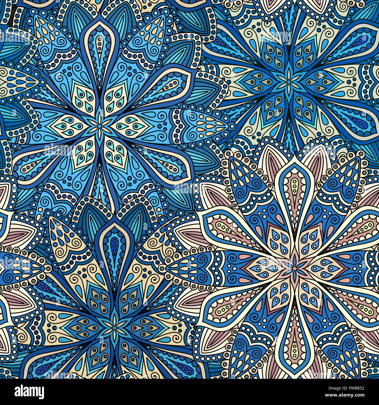 Blue beige abstract art painting Stock Vector Images - Alamy