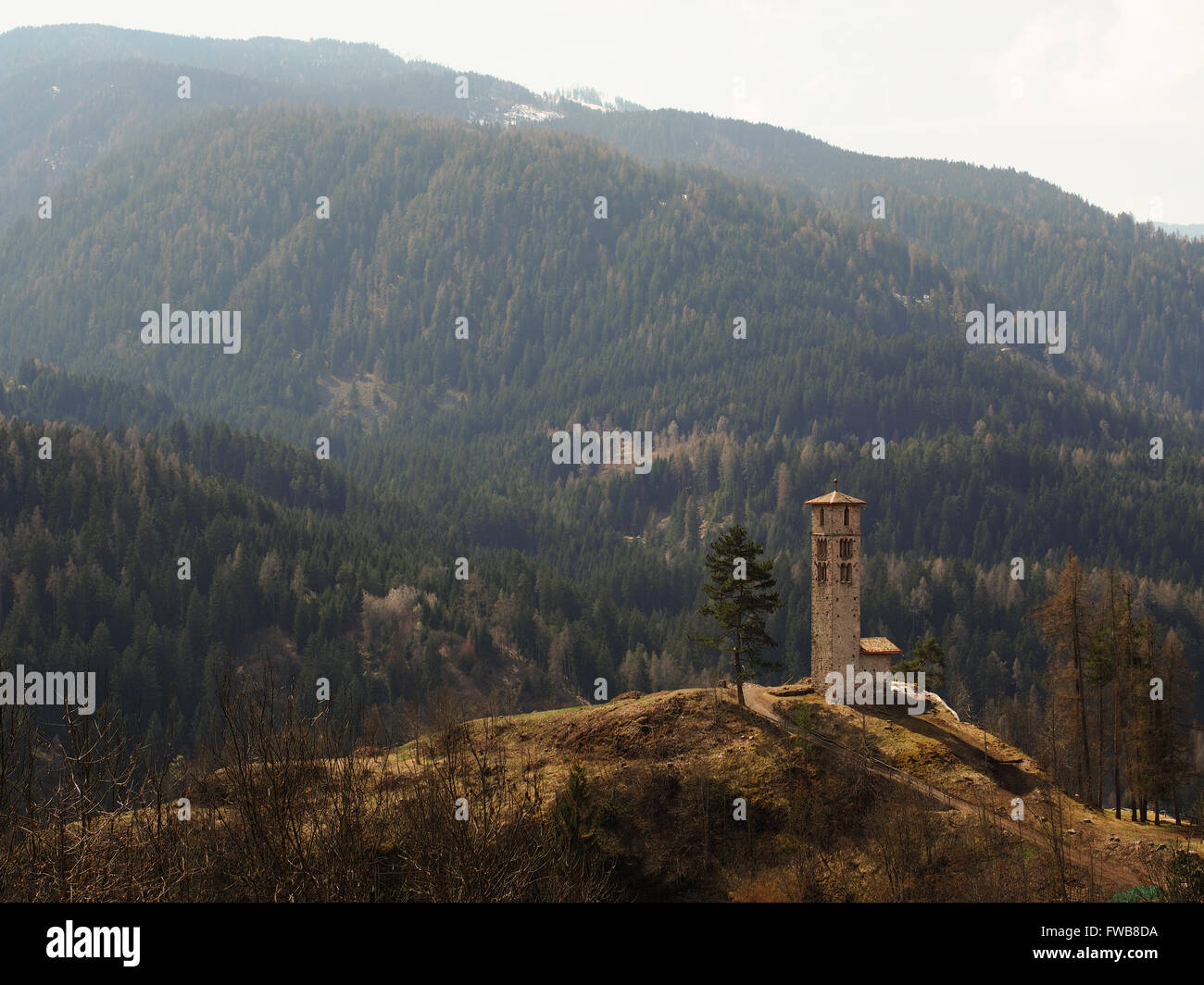 Ancient Tower in Cavalese, Trentino Alto Adige, val di Fiemme Stock ...