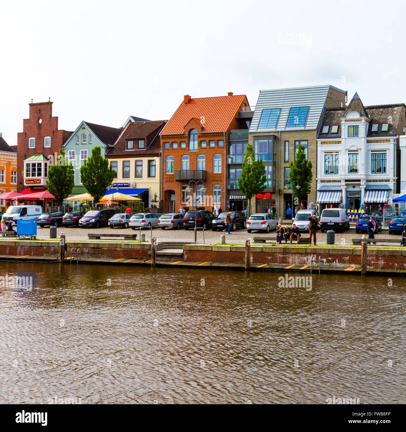 Inner harbour of Husum Stock Photo - Alamy
