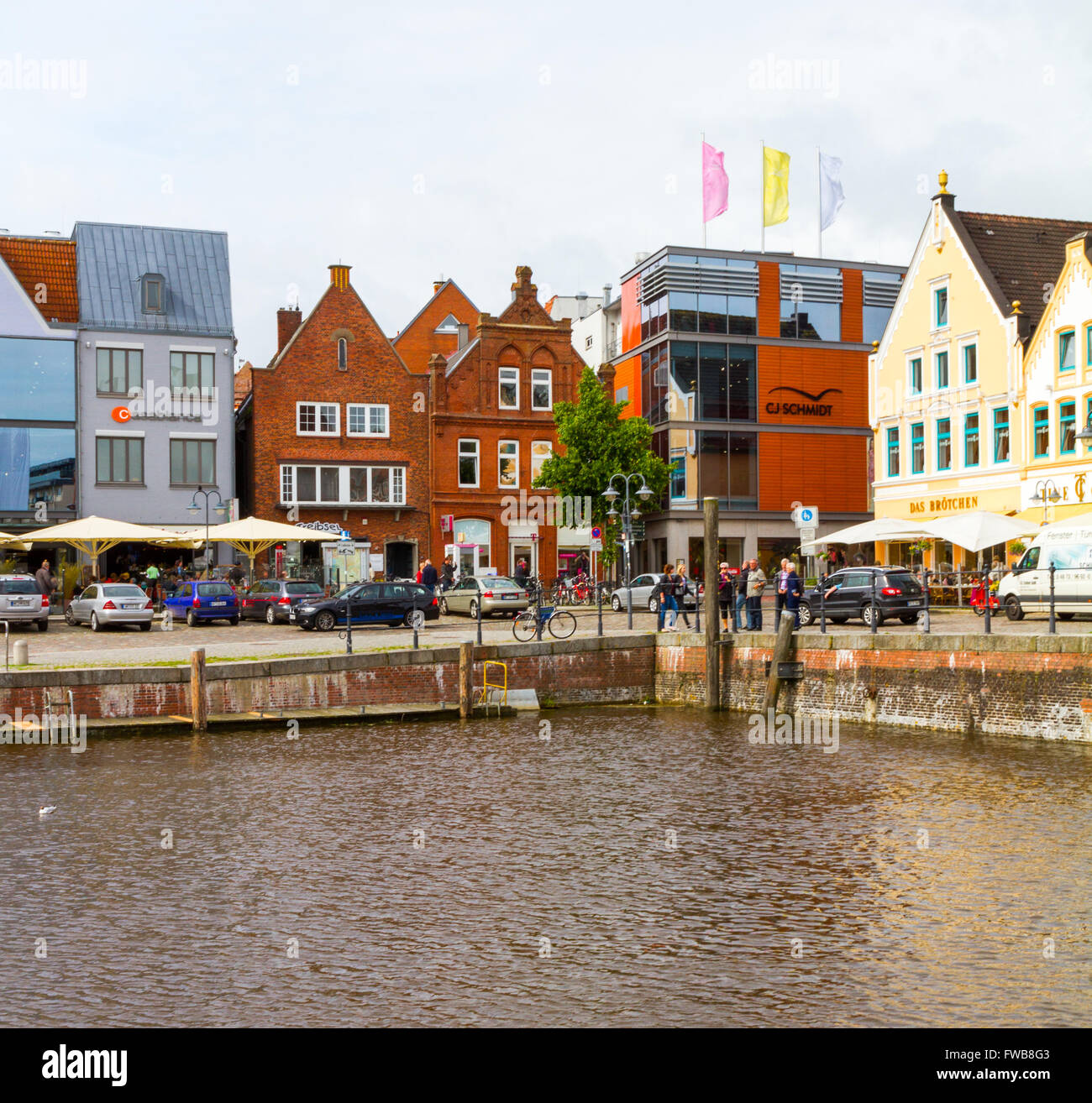 Inner harbour of Husum Stock Photo - Alamy