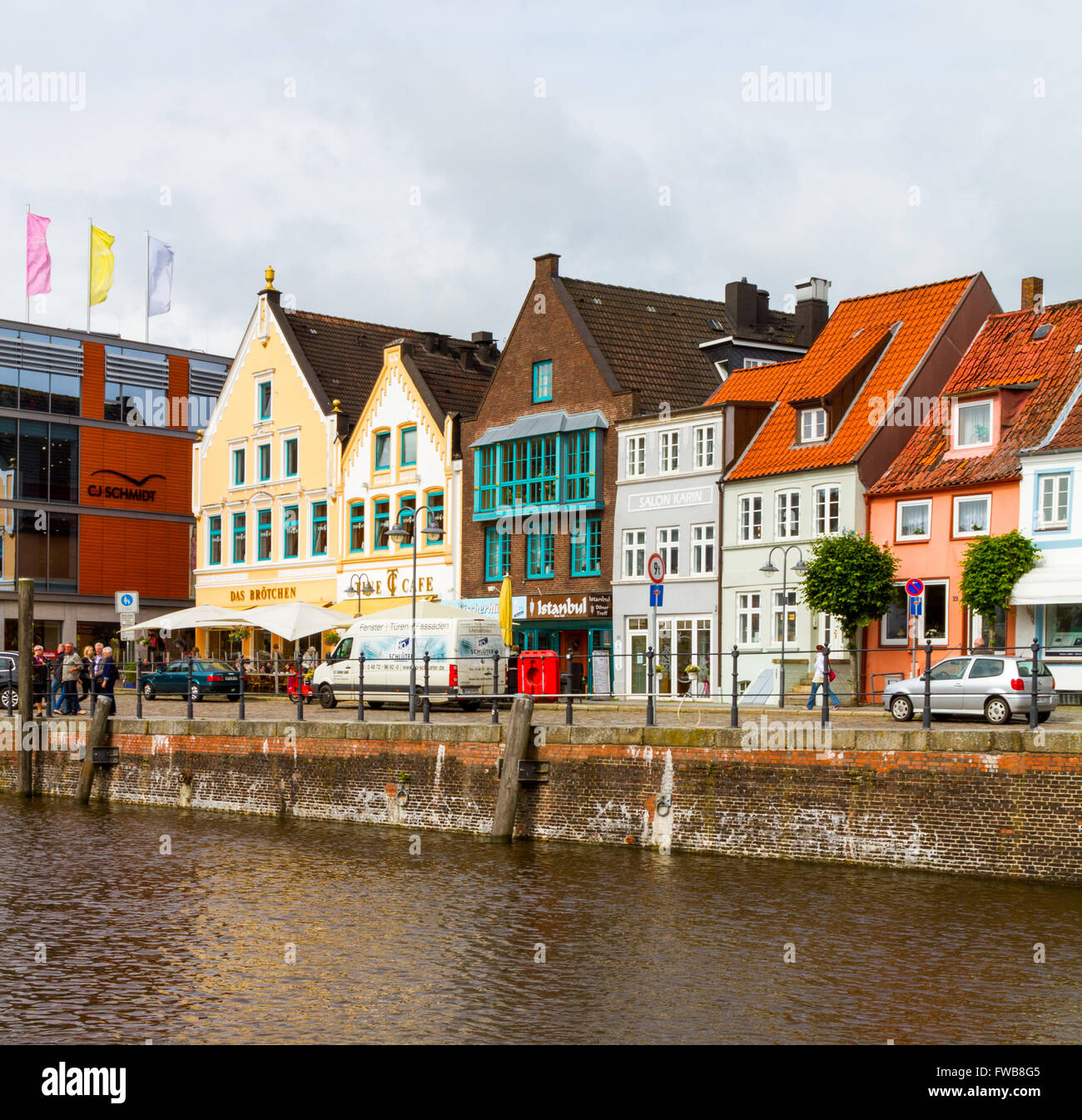 Inner harbour of Husum Stock Photo - Alamy