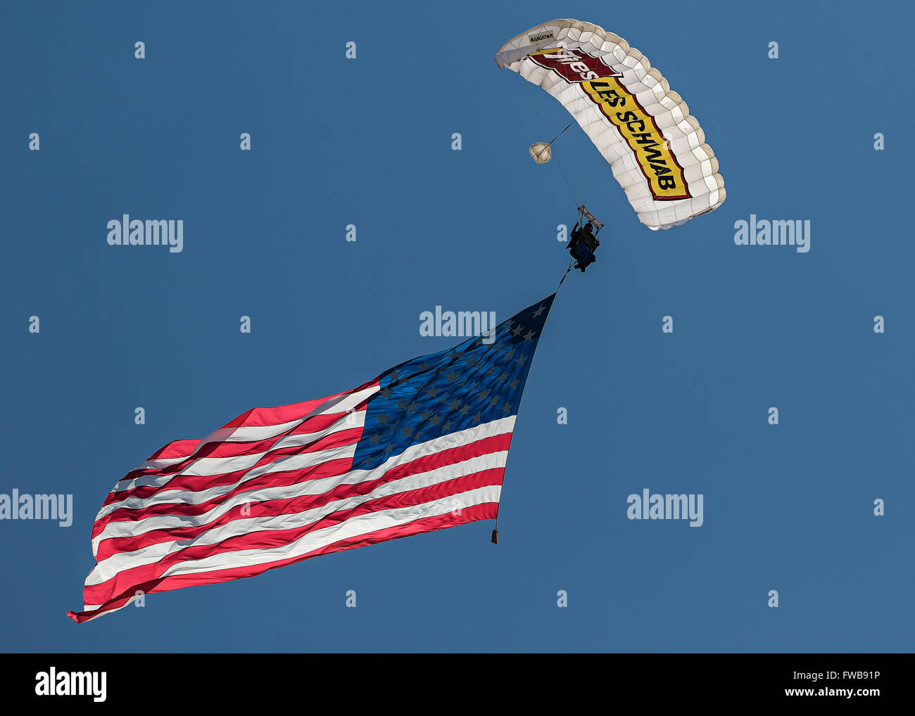 Skydiver parachute american flag hi-res stock photography and images ...