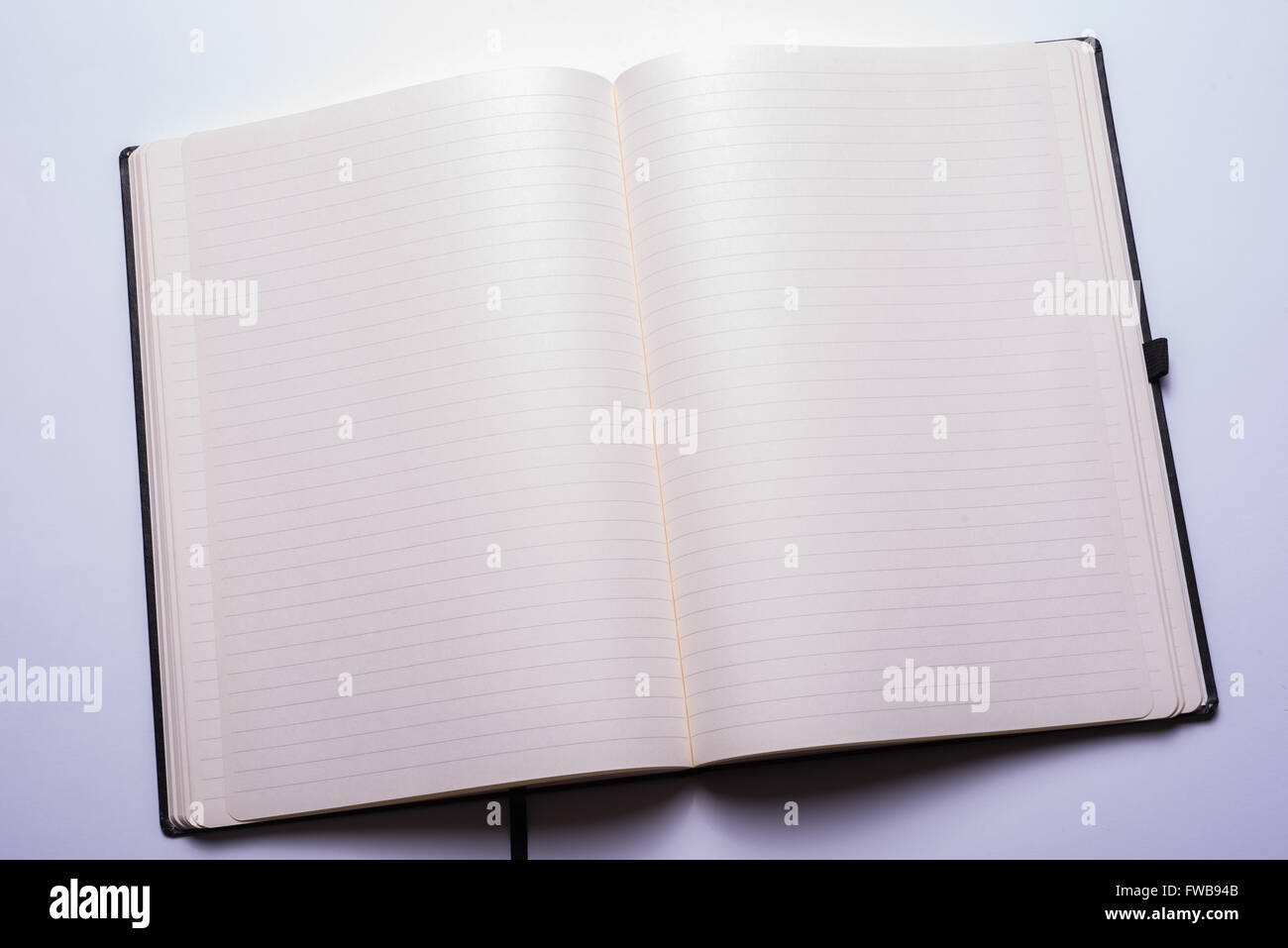 open notebook on white backround Stock Photo - Alamy