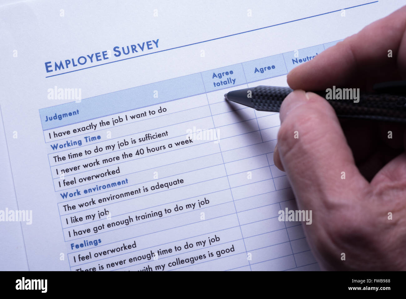 Employee survey hi-res stock photography and images - Alamy
