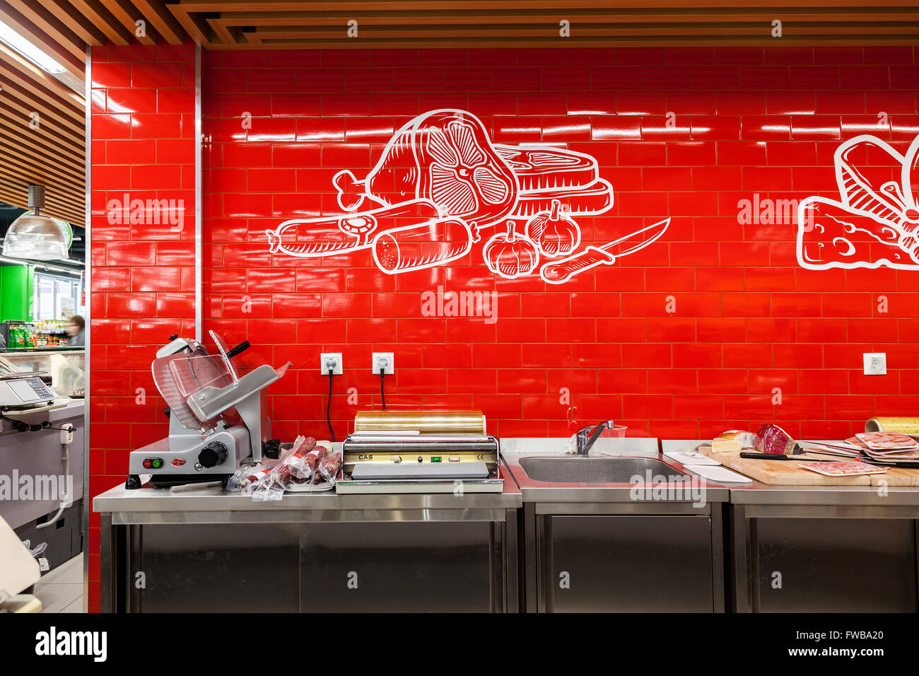 Meat section in supermarket in hi-res stock photography and images - Alamy