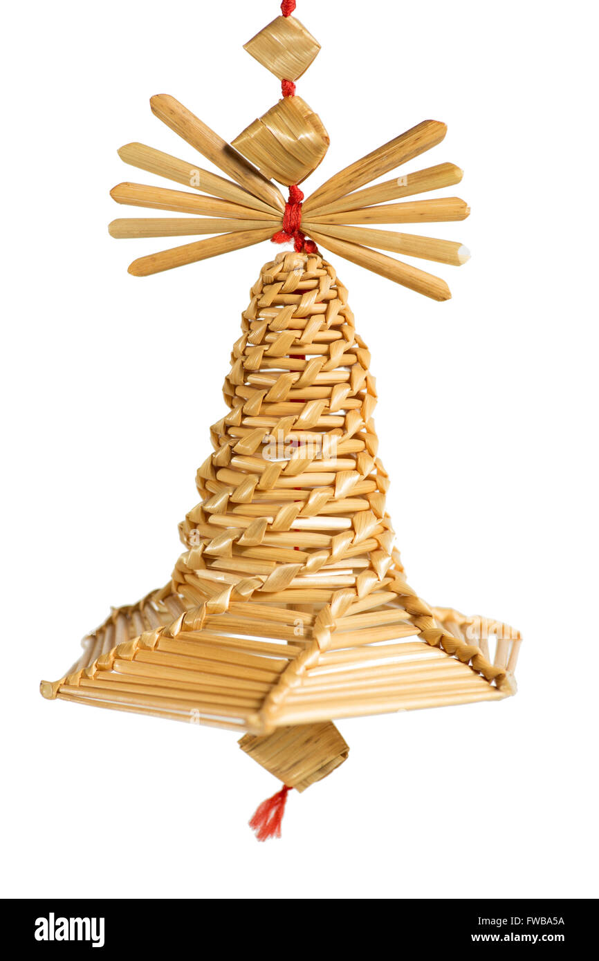 Straw bell isolated Stock Photo - Alamy