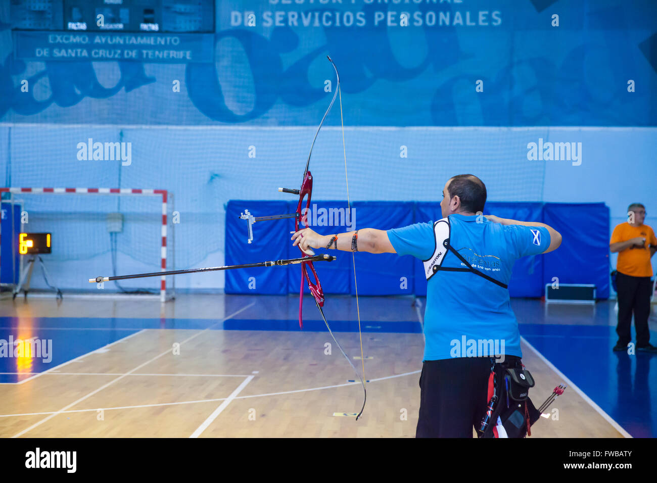 indoors archery match Stock Photo - Alamy