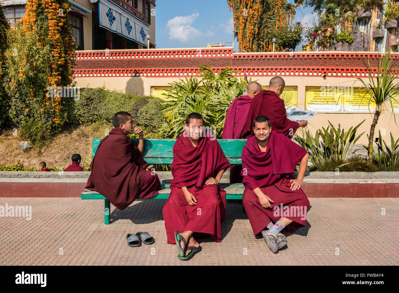 Nepal, Kopan monastery Stock Photo - Alamy