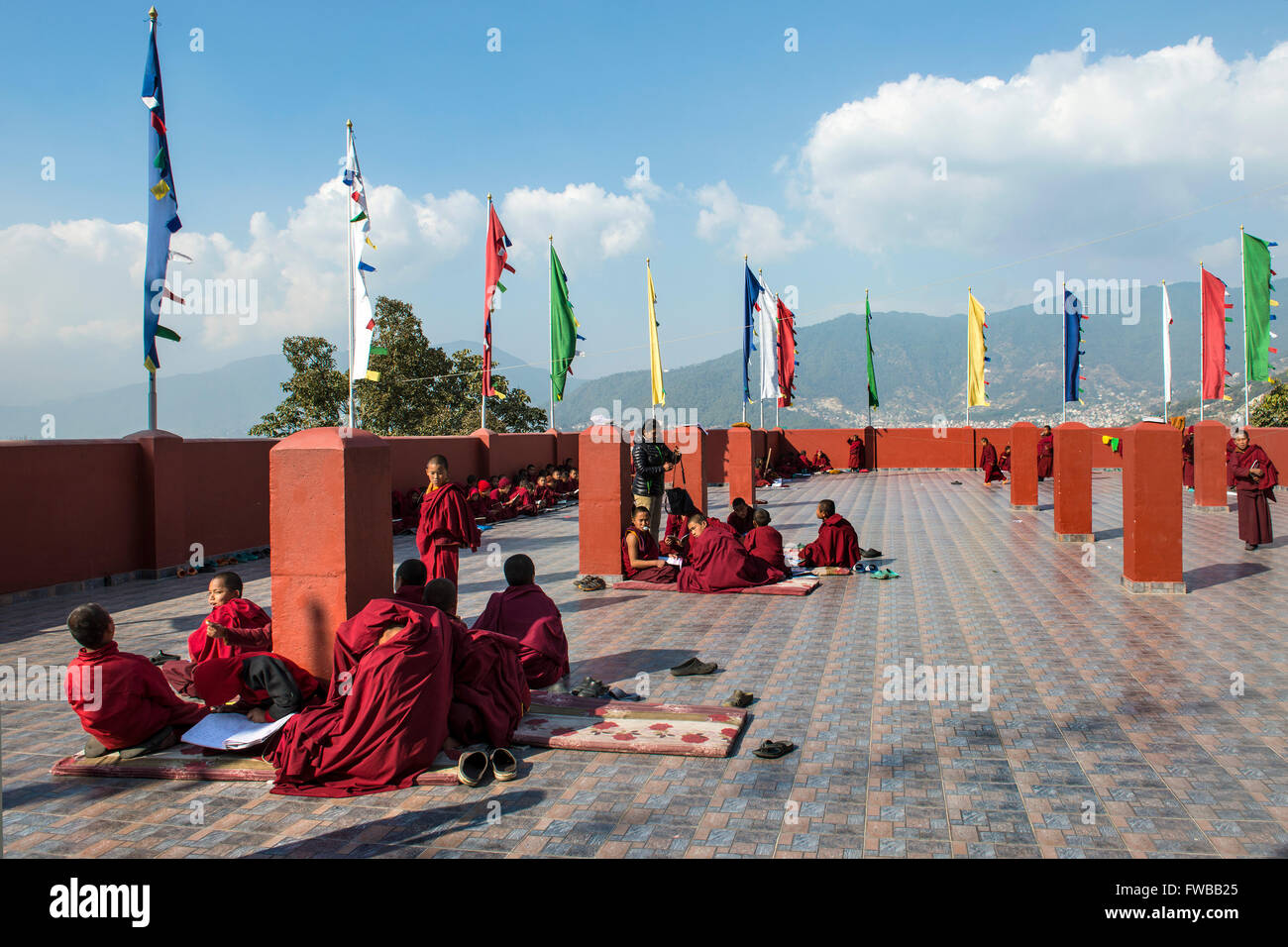 Nepal, Kopan monastery Stock Photo - Alamy