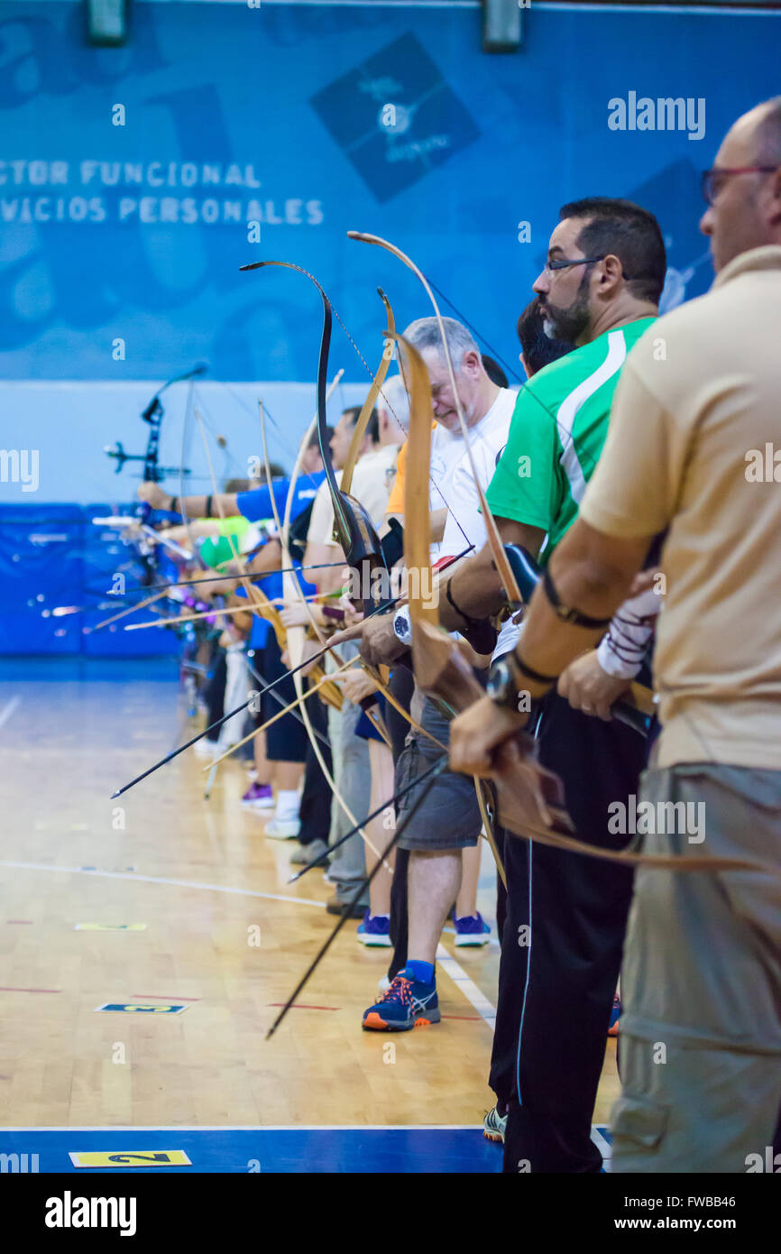 indoors archery match Stock Photo - Alamy