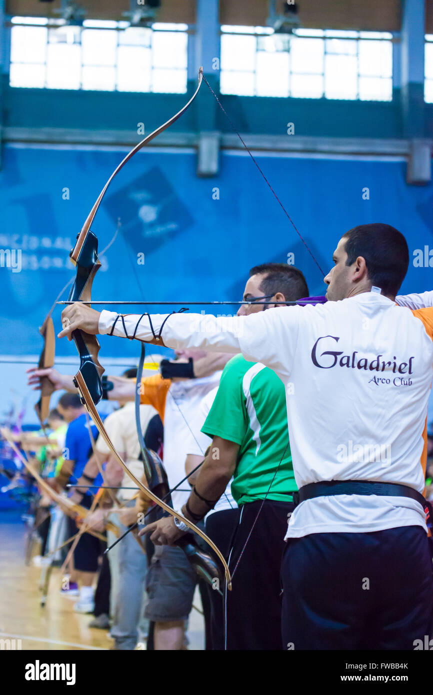 indoors archery match Stock Photo - Alamy