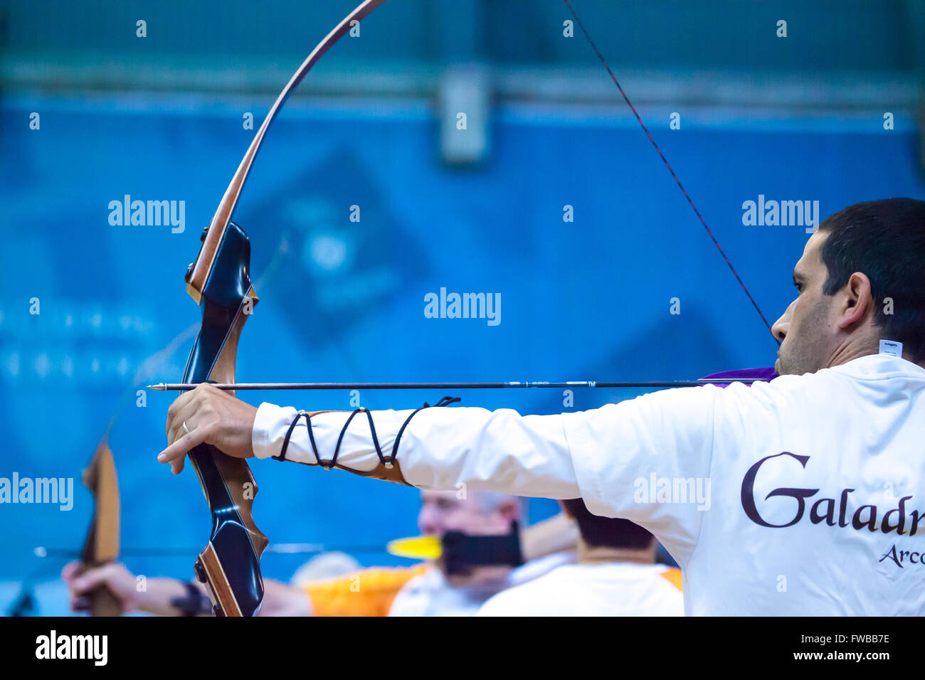 indoors archery match Stock Photo - Alamy